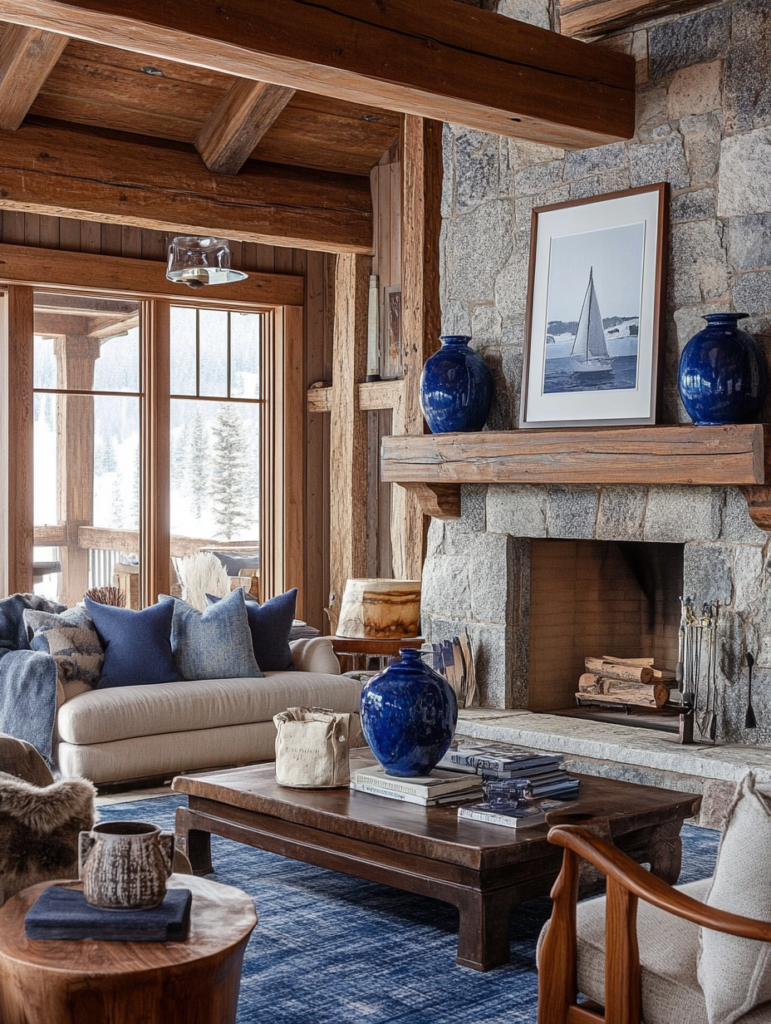 Rustic Brown Living Rooms with Navy Magic 🏡 Get Inspired!