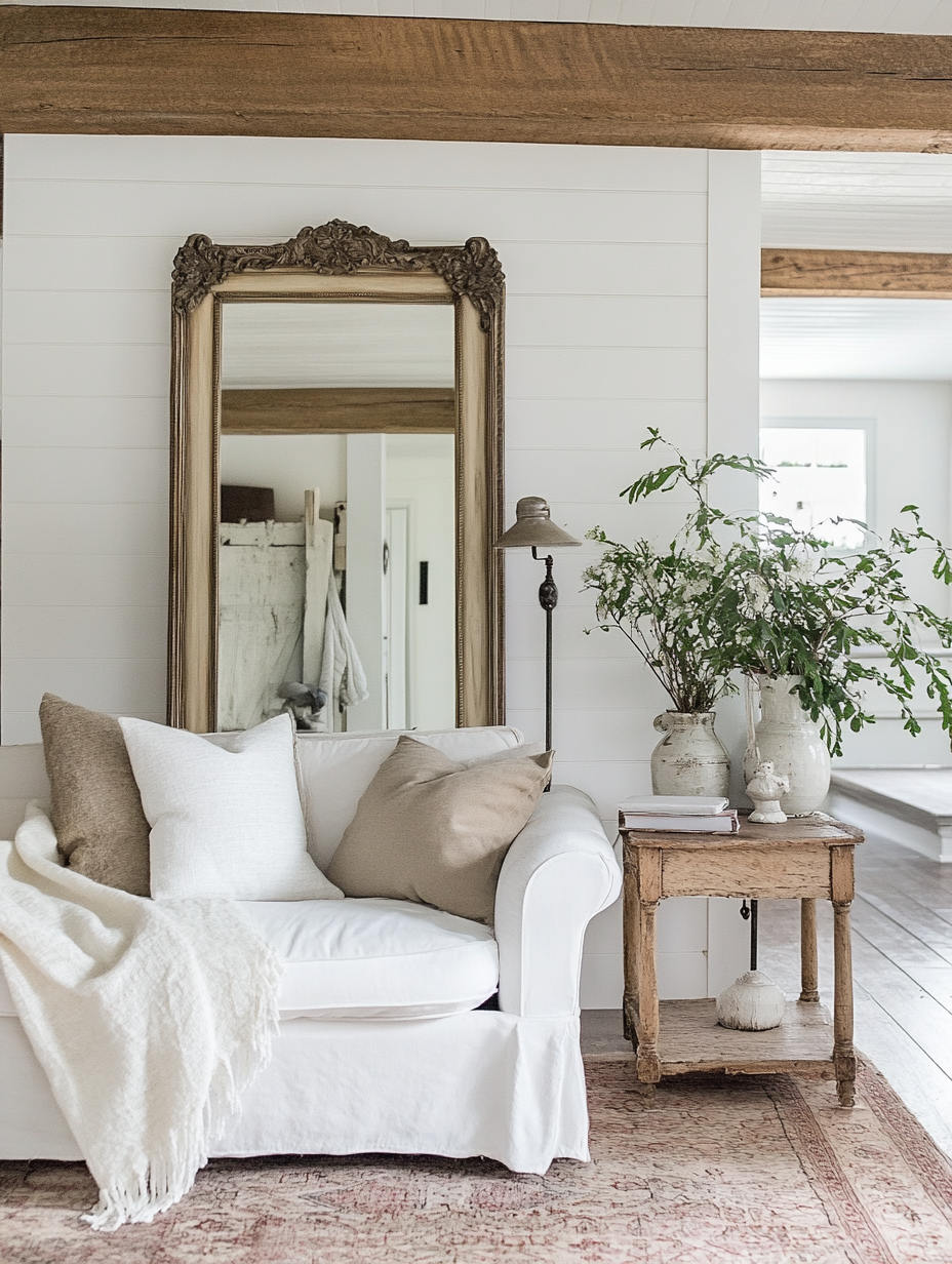 Fall in Love 💖 with These White Rustic Living Rooms 🌿