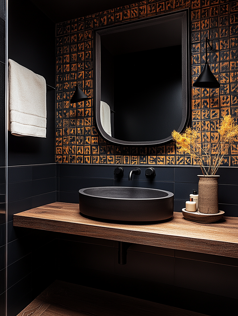🖤 15 Dark Tile Bathroom Ideas You’ve Never Seen Before!
