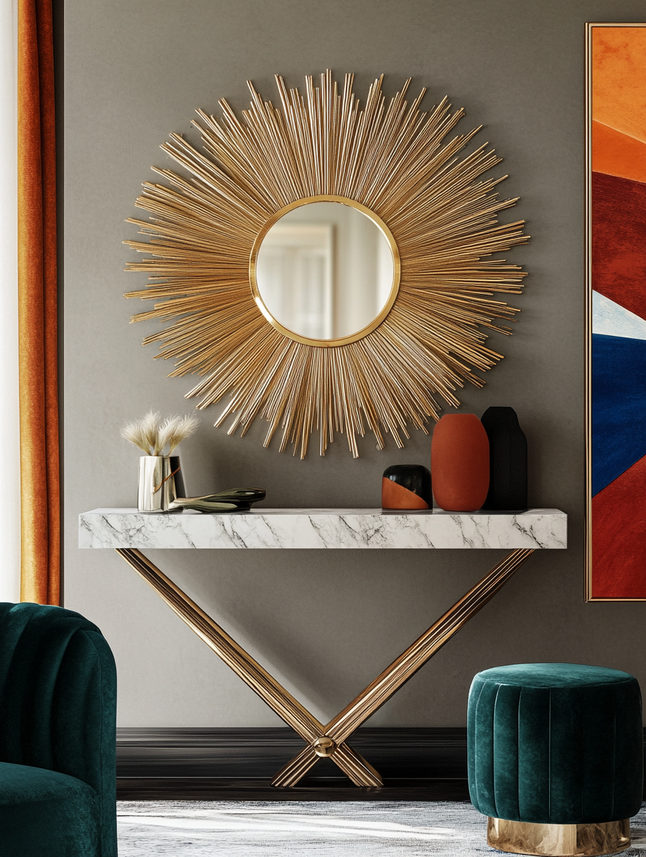 🌟 Entryway Goals: Stunning Mirror & Console Inspo! 🏡