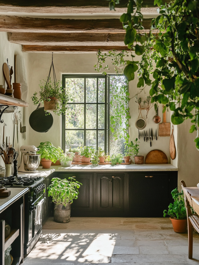 🌿 15 Black-Accented Boho Farmhouse Kitchen Ideas You Need Now! 🏡